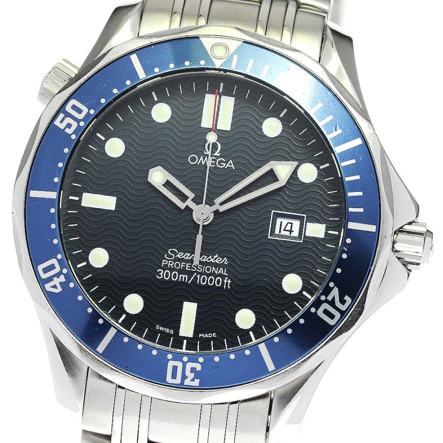 OMEGA オメガ 2541.80 シーマスター300 デイト クォーツ メンズ 保証書付き_762671 : CLOSER Yahoo ...