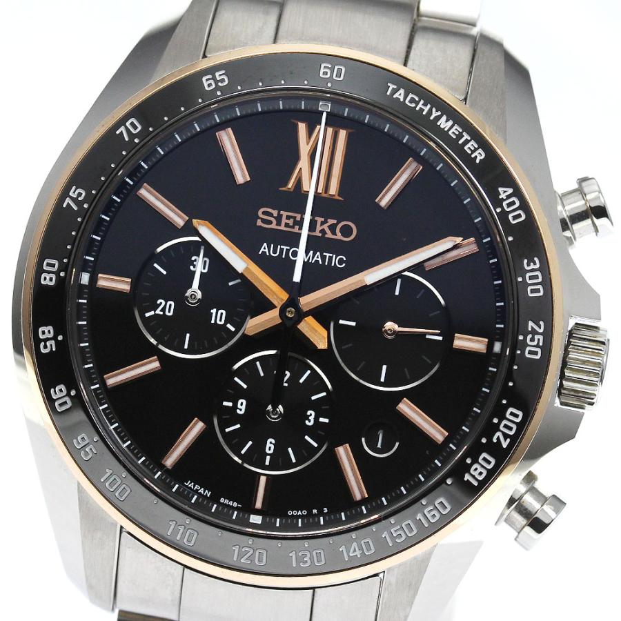 SEIKO セイコー SDGZ012/8R48-00A0 ブライツ メカニカル クロノグラフ 自動巻き メンズ 美品 _762720 ...