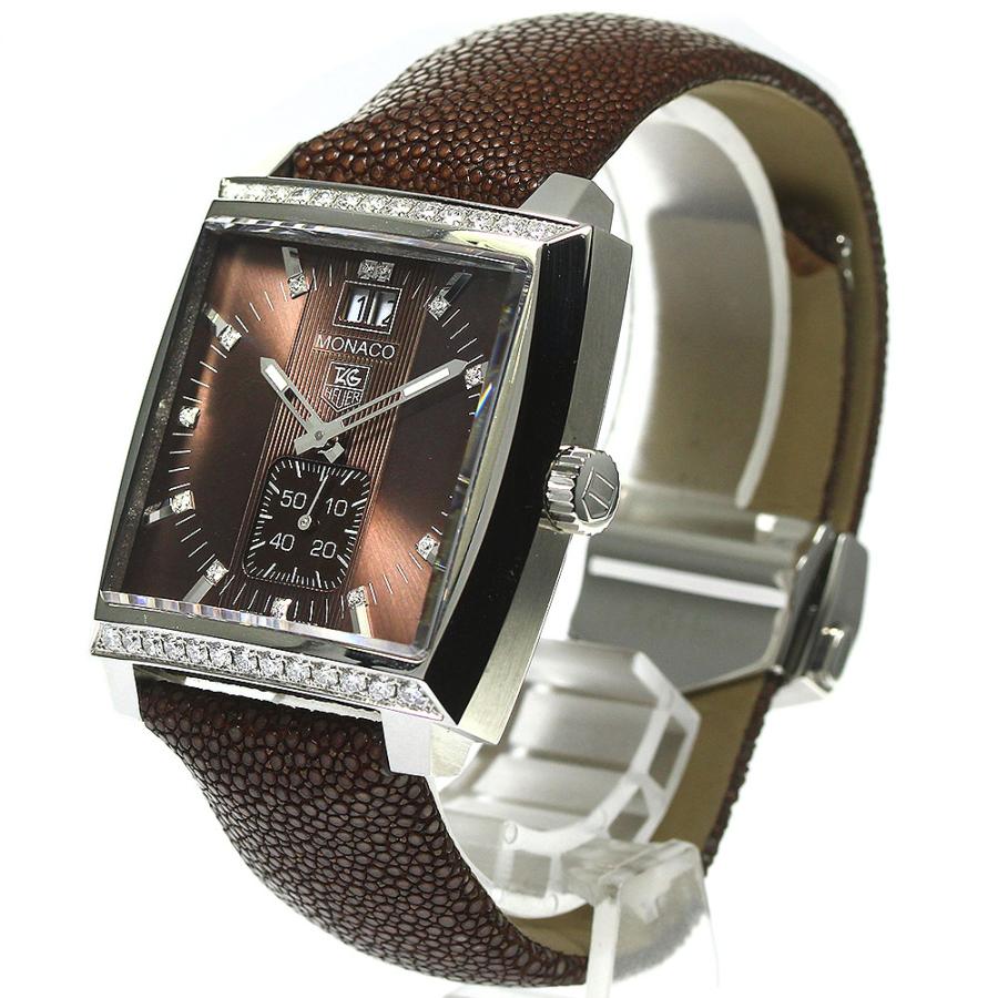TAG HEUER タグホイヤー WAW1316 モナコ レディ グランドデイト 13P ダイヤベゼル クォーツ レディース _762810 ...