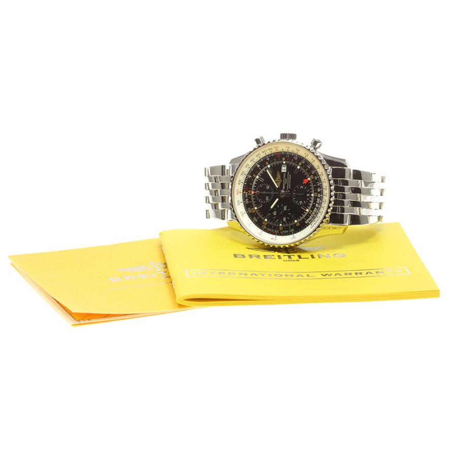ブライトリング BREITLING A24322 ナビタイマー ワールド クロノグラフ GMT 自動巻き メンズ 良品 保証書付き ...