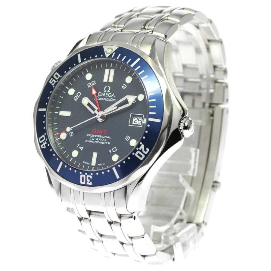 オメガ OMEGA 2535.80 シーマスター300 GMT コーアクシャル 自動巻き メンズ 良品 保証書付き_763738 : ...