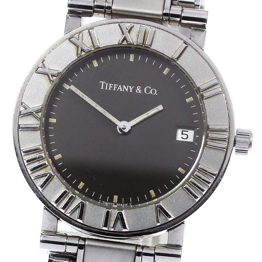 TIFFANY&Co. ティファニー アトラス デイト クォーツ メンズ _763899 : CLOSER Yahoo!ショップ - 通販 - Yahoo!ショッピング