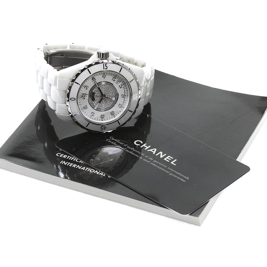 CHANEL（シャネル） CHANEL H1759 J12 38mm 白セラミック センターダイヤ 自動巻き メンズ 良品 保証書付き ...