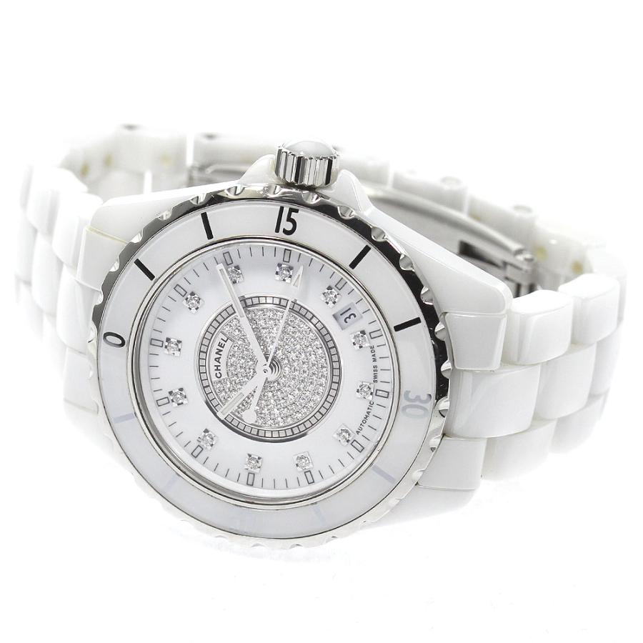 CHANEL（シャネル） CHANEL H1759 J12 38mm 白セラミック センターダイヤ 自動巻き メンズ 良品 保証書付き ...