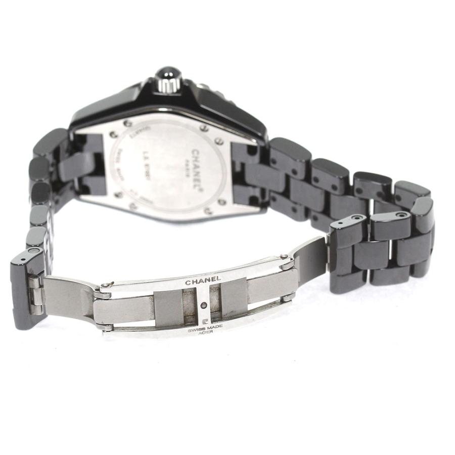 CHANEL（シャネル） CHANEL H1625 J12 黒セラミック 12Pダイヤ クォーツ レディース 保証書付き_766063 ...