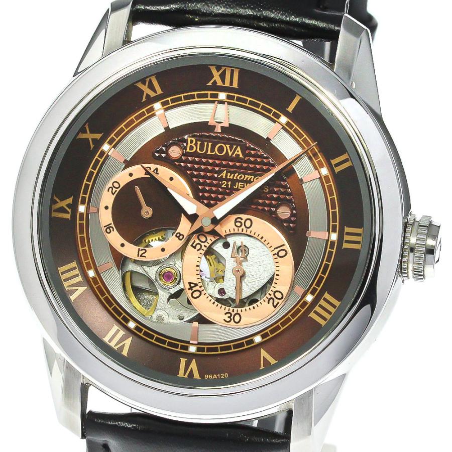 ブローバ BULOVA 96A120 スケルトン スモールセコンド 自動巻き メンズ 良品 _767281 : CLOSER Yahoo ...