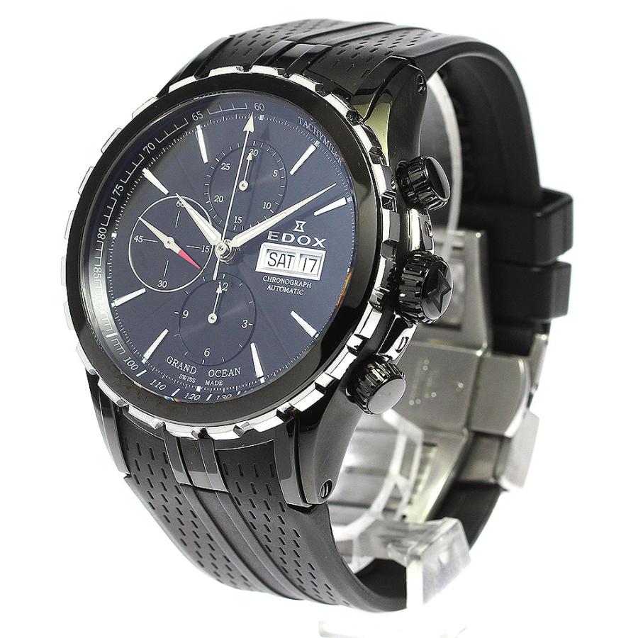 ベルト訳あり エドックス EDOX 01113-357N-NIN グランドオーシャン クロノグラフ デイデイト 自動巻き メンズ ...