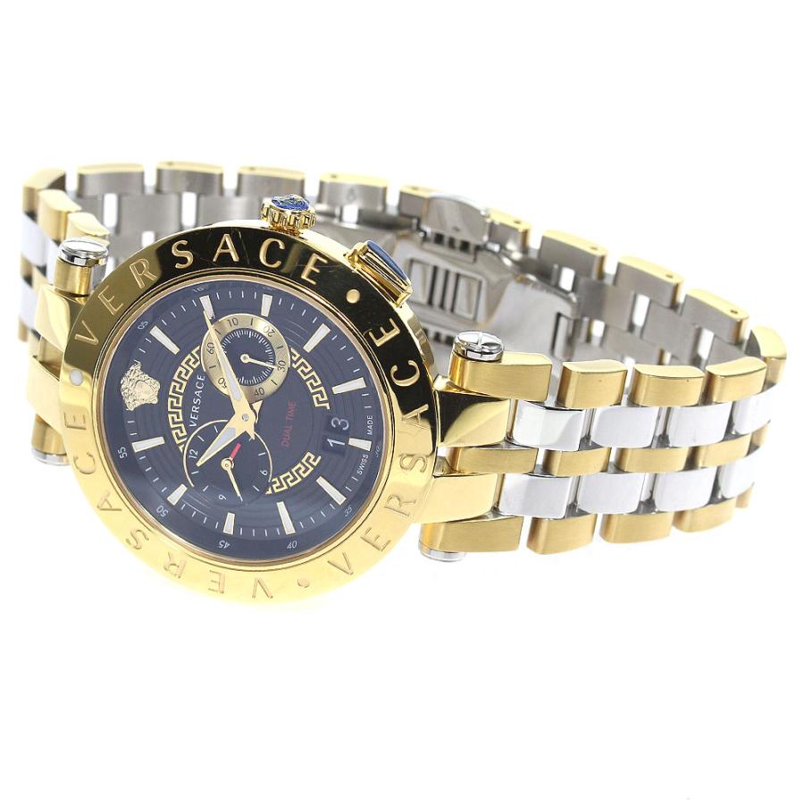 VERSACE ヴェルサーチ VEBV00519 Vレース デュアルタイム クォーツ メンズ 保証書付き_769206【ev15 ...