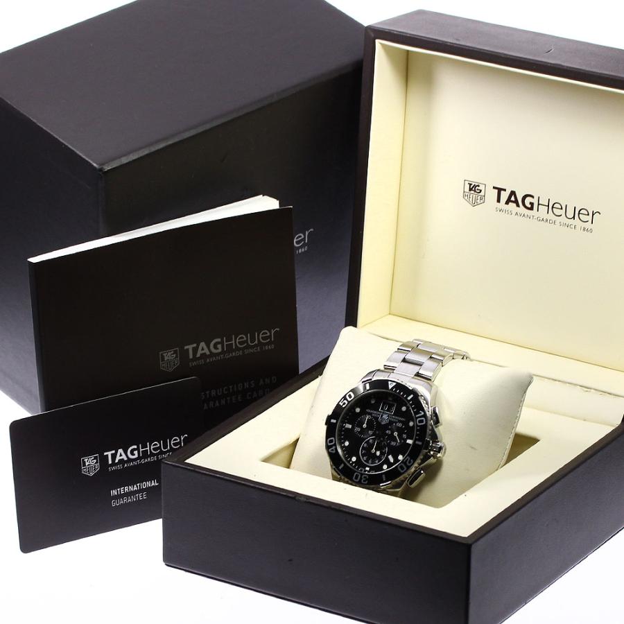 TAG HEUER タグホイヤー CAN1010 アクアレーサー クロノグラフ ビッグデイト クォーツ メンズ 良品 箱・保証書付き ...