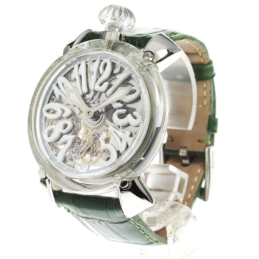 GaGa MILANO（ガガミラノ） GaGa MILANO 6090.01 マヌアーレ48 スケルトン 手巻き メンズ 保証書付き ...