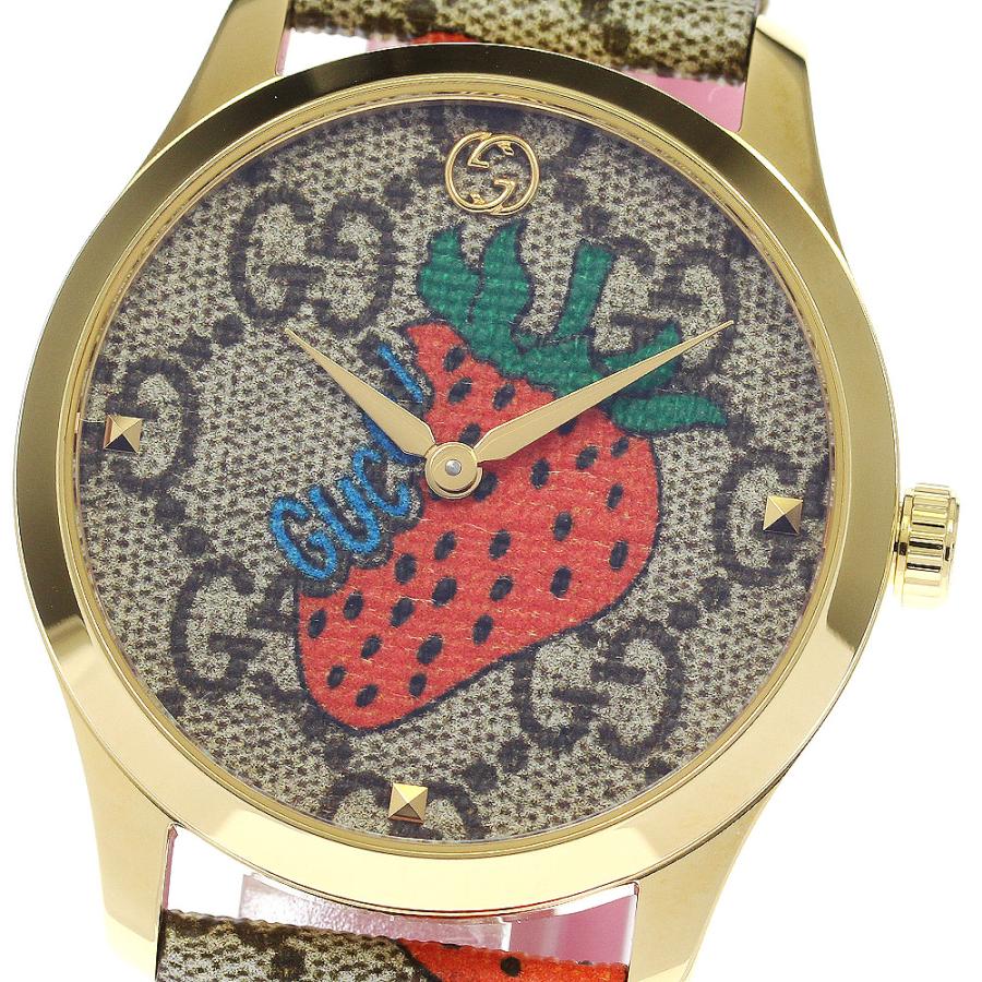 GUCCI グッチ 126.4/YA1264133 Gタイムレス クォーツ レディース 良品 箱・保証書付き_771334 : CLOSER ...