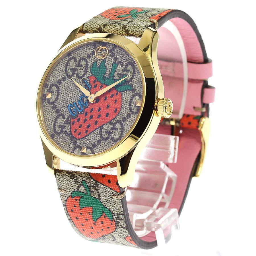 GUCCI グッチ 126.4/YA1264133 Gタイムレス クォーツ レディース 良品 箱・保証書付き_771334 : CLOSER ...