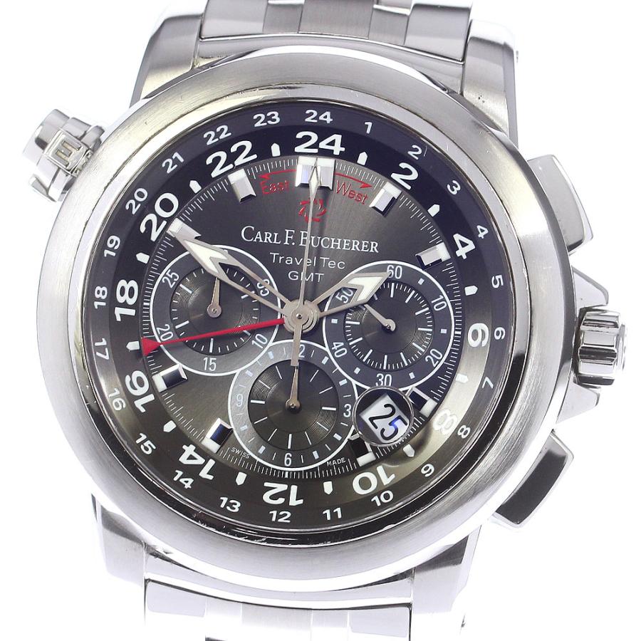 カール F. ブヘラ F.ブヘラ CARL F.BUCHERER 00.10620.08.33.21 パトラビ トラベルテック クロノグラフ ...