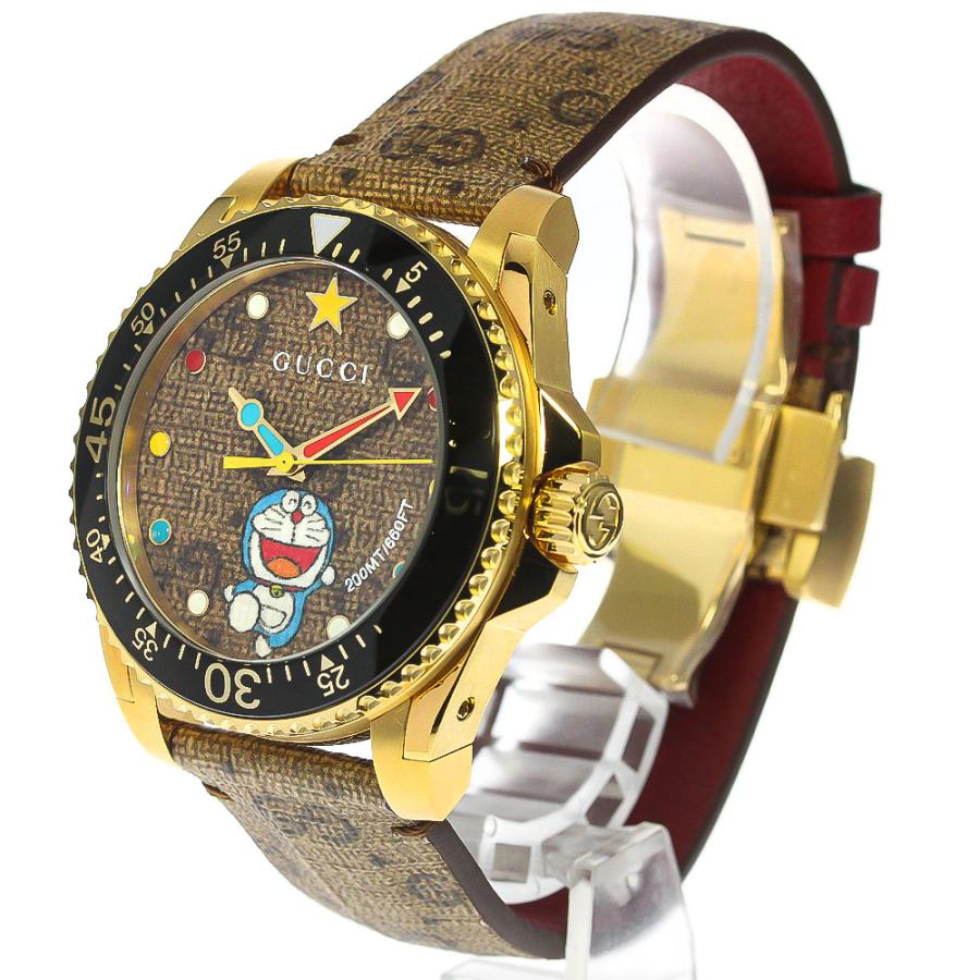 GUCCI（グッチ） GUCCI 136.3/YA136335 ダイブ ドラえもん クォーツ ボーイズ 極美品 箱・保証書付き_773712 ...