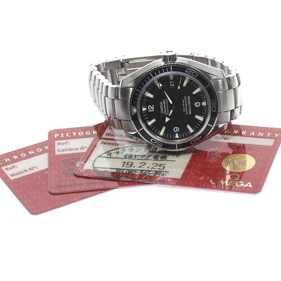OMEGA オメガ 2201.50 シーマスター600 プラネットオーシャン デイト 自動巻き メンズ 保証書付き_774145 ...