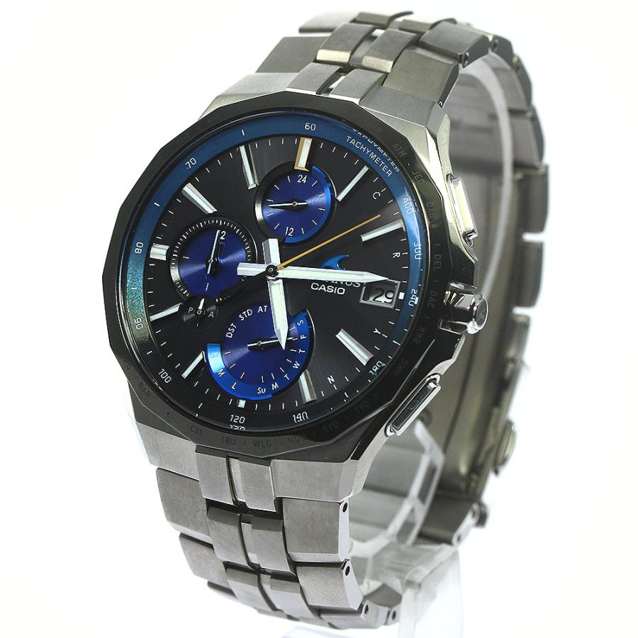 CASIO カシオ OCW-S5000E-1AJF オシアナス マンタ デイデイト ソーラー電波 メンズ 極美品 箱・保証書付き_774709 ...