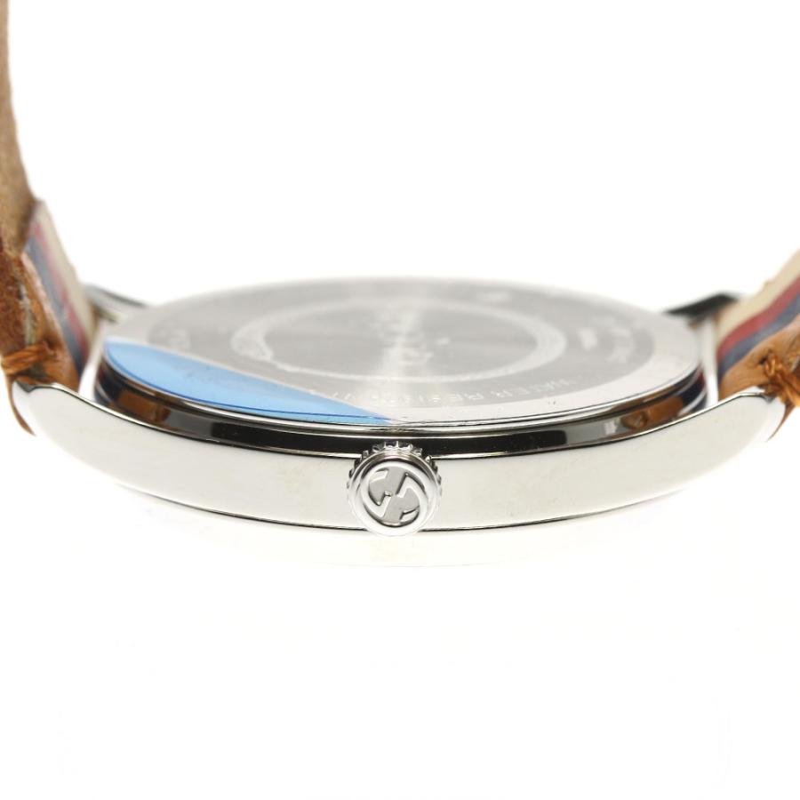 GUCCI グッチ 126.4/YA1264078 Gタイムレス ストライプ クォーツ メンズ 美品 箱・保証書付き_774736 ...