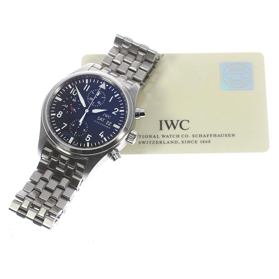 IWC SCHAFFHAUSEN IW371704 パイロットウォッチ クロノグラフ デイデイト 自動巻き メンズ 保証書付き_775734 ...