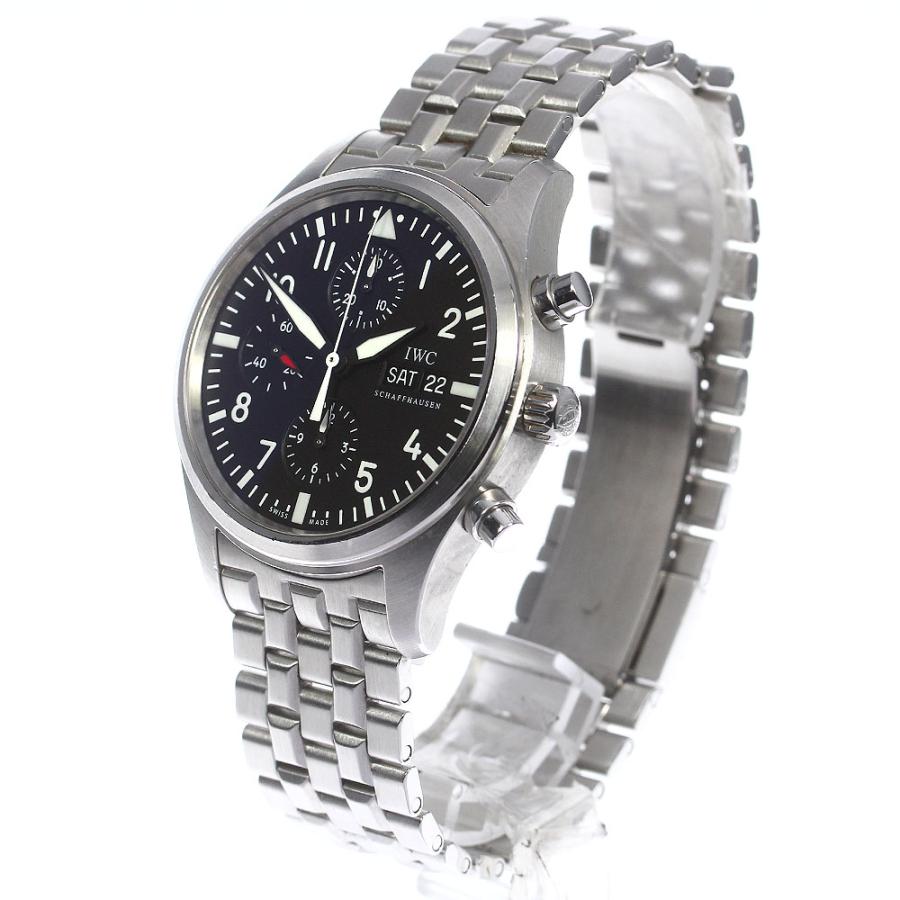IWC SCHAFFHAUSEN IW371704 パイロットウォッチ クロノグラフ デイデイト 自動巻き メンズ 保証書付き_775734 ...