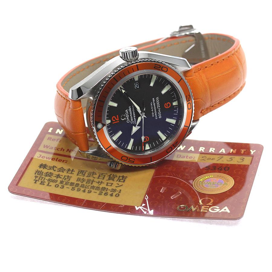 OMEGA オメガ 2909.50.38 シーマスター プラネットオーシャン コーアクシャル クロノメーター 自動巻き メンズ 保証書付き ...