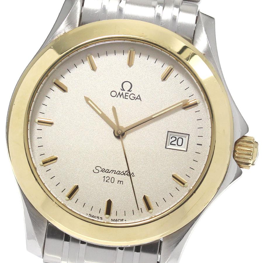 OMEGA オメガ 2411.31 シーマスター120 YGベゼル デイト クォーツ メンズ _777108 : CLOSER Yahoo!ショップ - 通販 - Yahoo!ショッピング