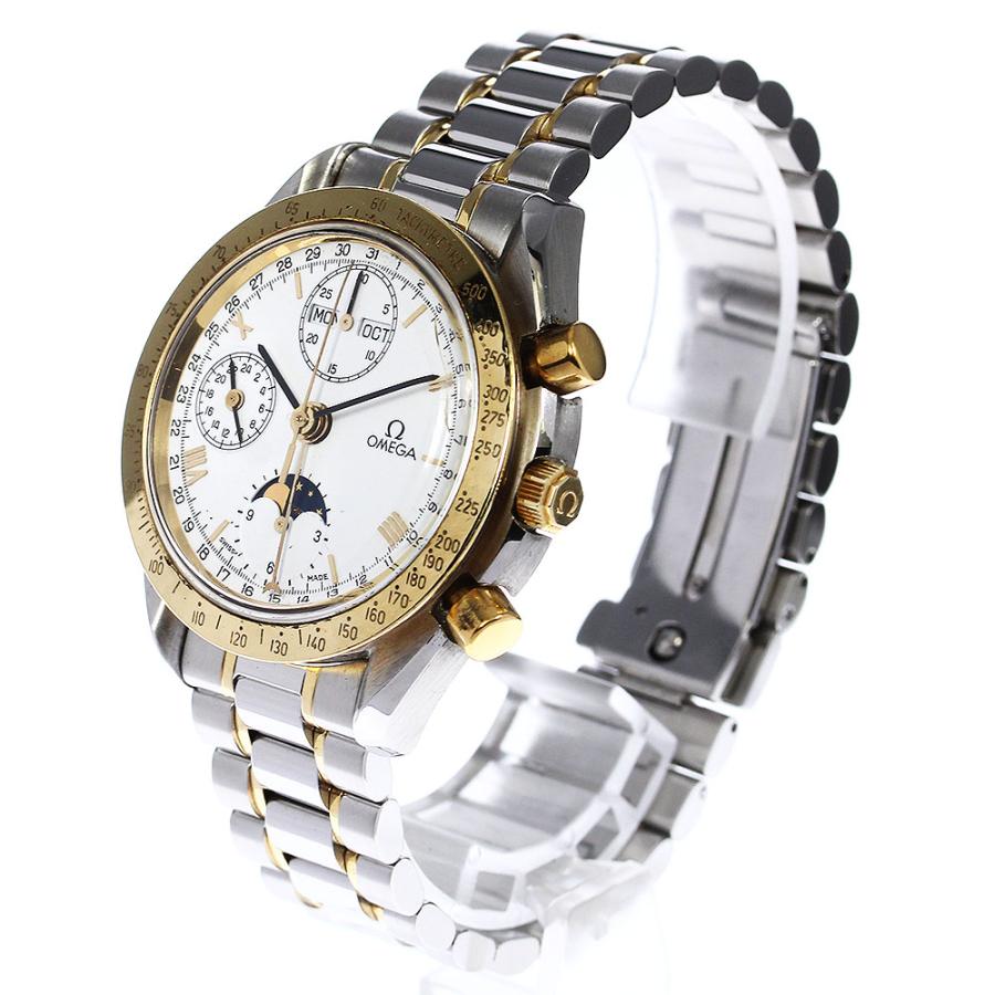 OMEGA オメガ 3330.20 スピードマスター トリプルカレンダー ムーンフェイズ 自動巻き メンズ 保証書付き_777190 ...