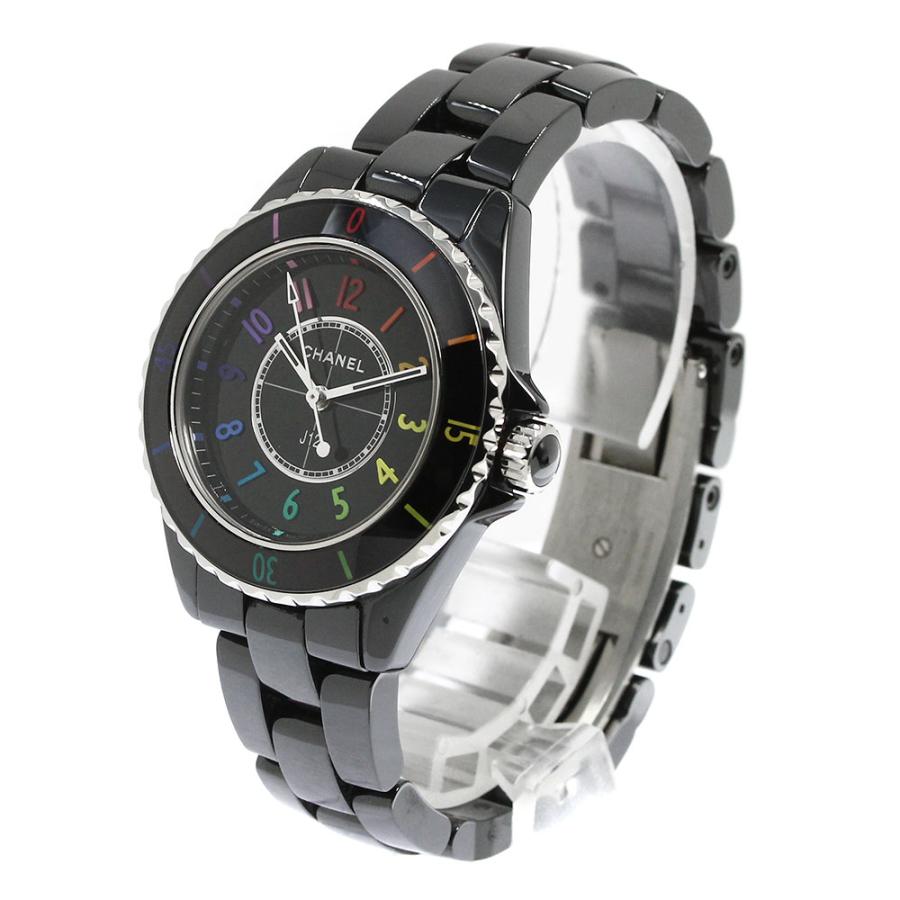 CHANEL シャネル H7121 J12 エレクトロ ブラックセラミック 限定1255本 クォーツ レディース 良品 _778025 ...