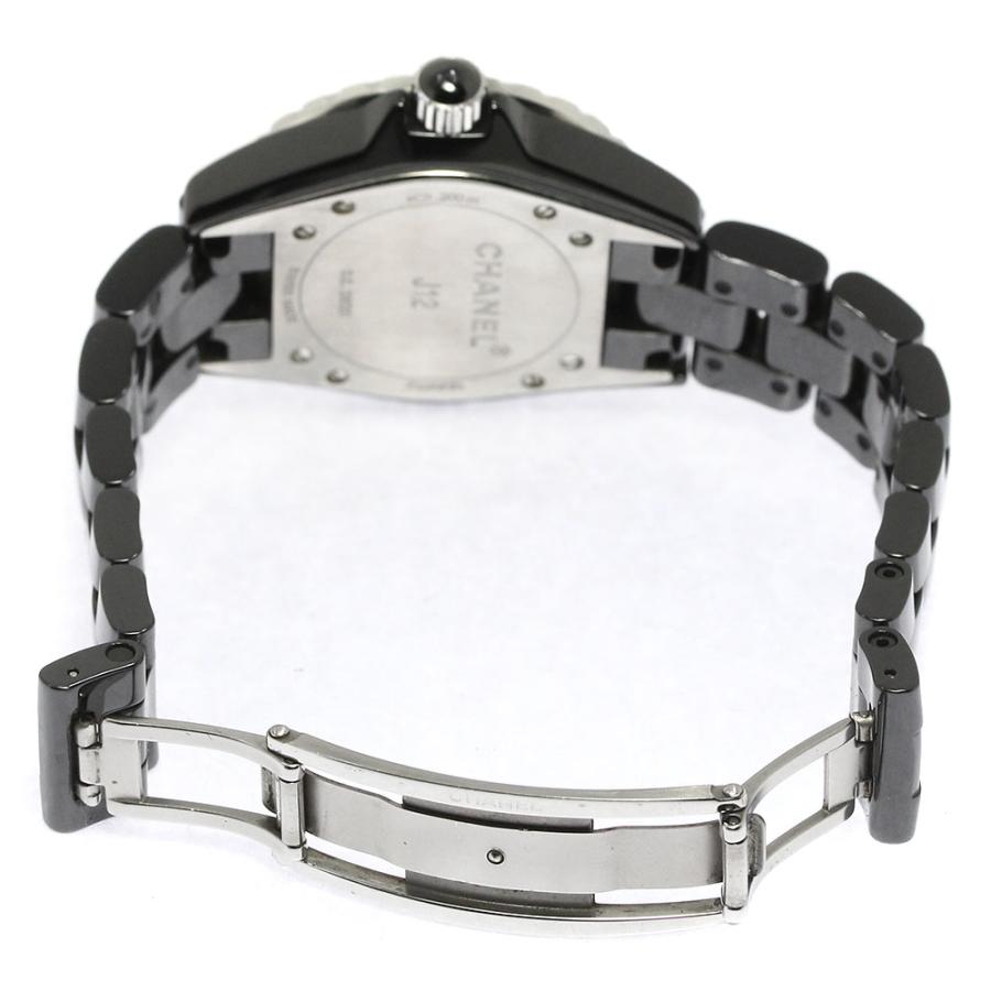 CHANEL（シャネル） CHANEL H1625 J12 黒セラミック 33mm 12Pダイヤ クォーツ レディース _778189 ...