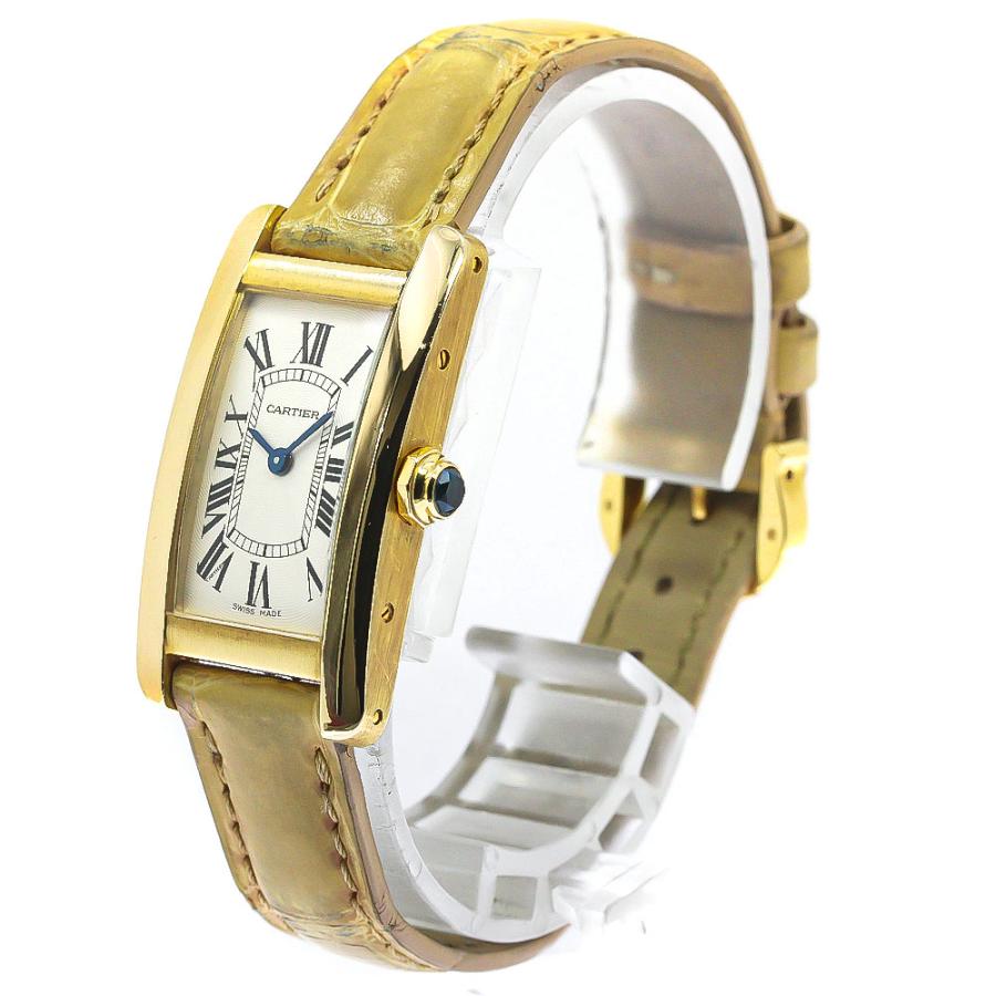 Cartier カルティエ CARTIER W2601556 タンクアメリカンSM K18YG クォーツ レディース 保証書付き_778448 ...