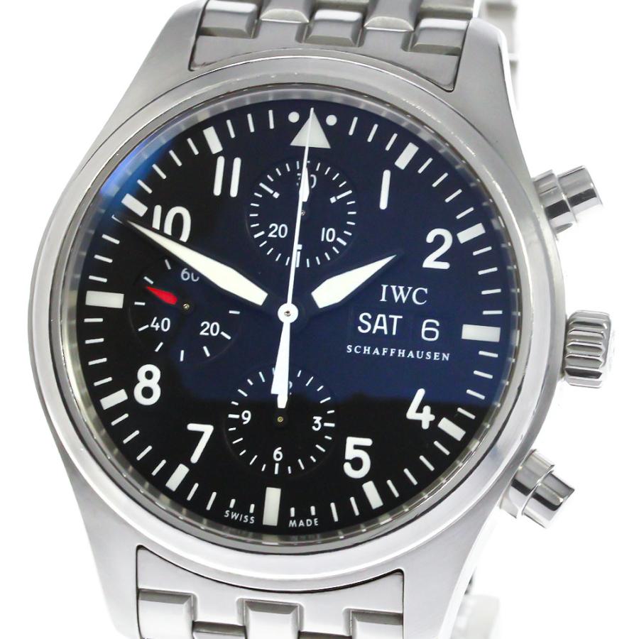 IWC SCHAFFHAUSEN IW371704 パイロットウォッチ クロノグラフ デイデイト 自動巻き メンズ 保証書付き_778458 ...
