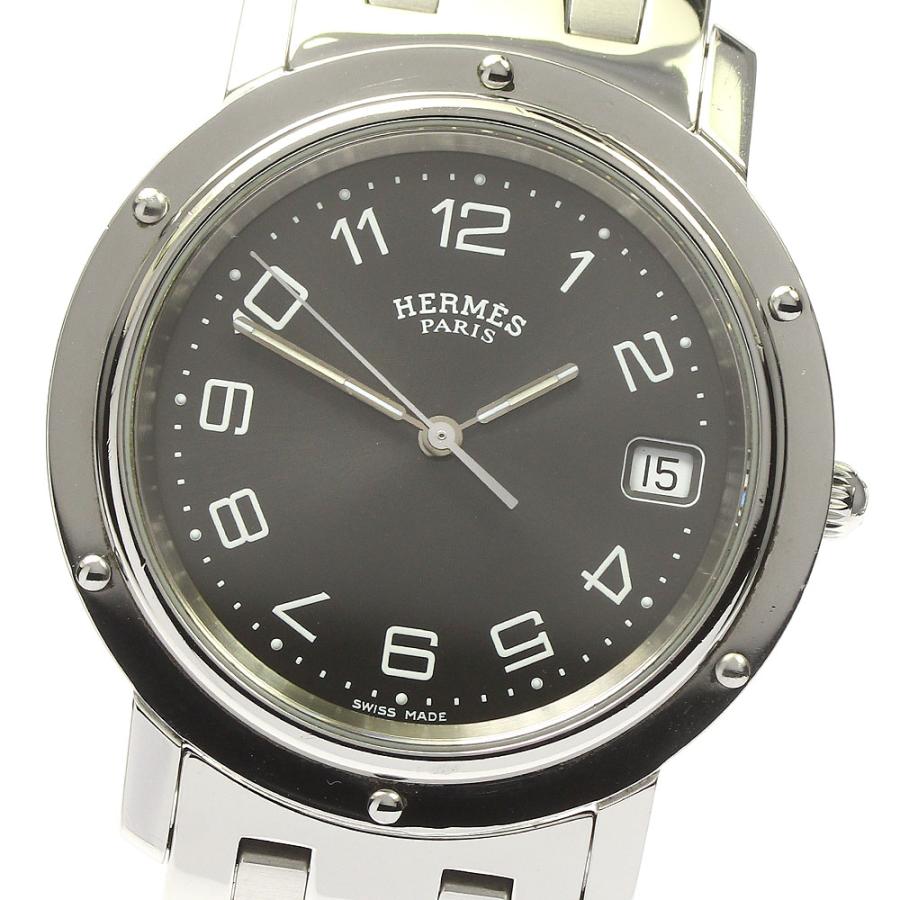 HERMES（エルメス） HERMES CL6.710 クリッパー デイト クォーツ メンズ _779167 : CLOSER Yahoo!ショップ - 通販 - Yahoo!ショッピング