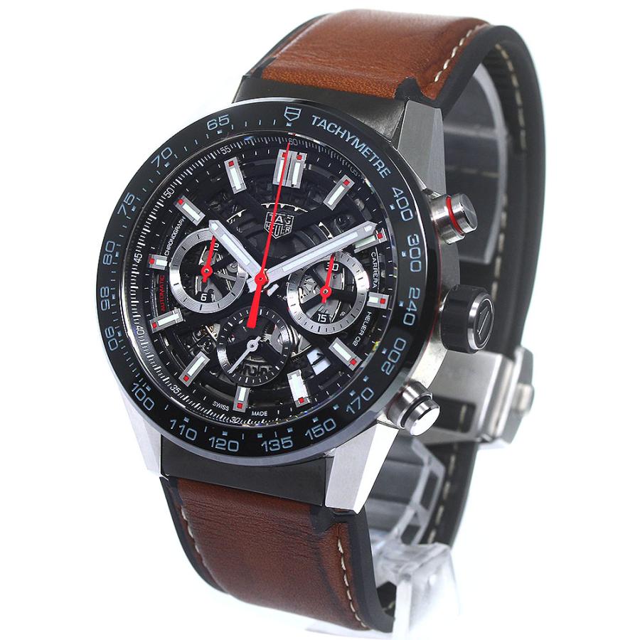 タグホイヤー TAG HEUER CBG2A10 カレラ キャリバーホイヤー02 クロノグラフ デイト 自動巻き メンズ 美品 箱・保証書付き ...