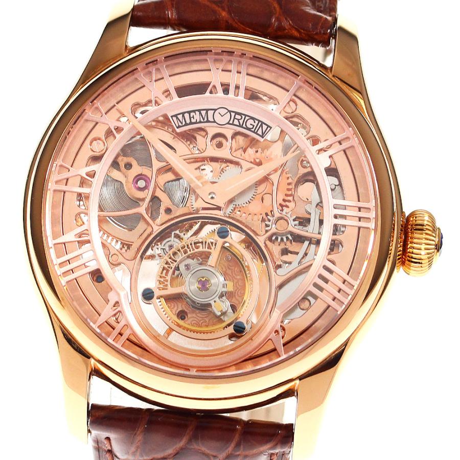 メモリジン MEMORIGIN MO0123RGRGBRR オースピシャス マニュファクチュール トゥールビヨン 手巻き メンズ 良品 箱 ...
