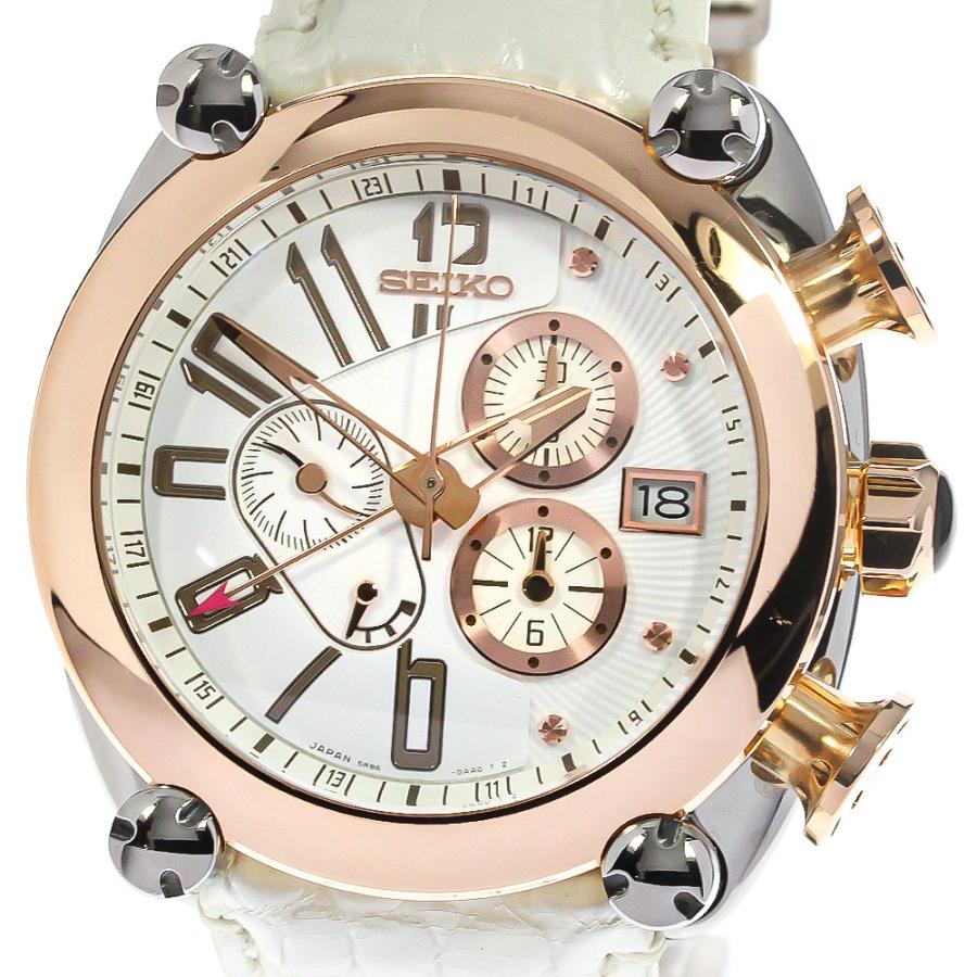 SEIKO セイコー SBLA024/5R86-0AAA ガランテ 日本限定30本 クロノグラフ スプリングドライブ メンズ 良品 ...