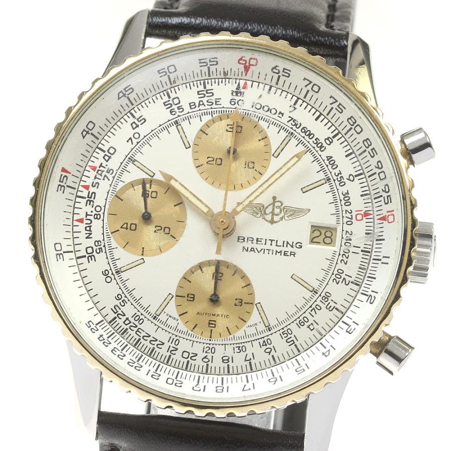 ブライトリング BREITLING 81610 オールドナビタイマー クロノグラフ 自動巻き メンズ 保証書付き_782320 ...