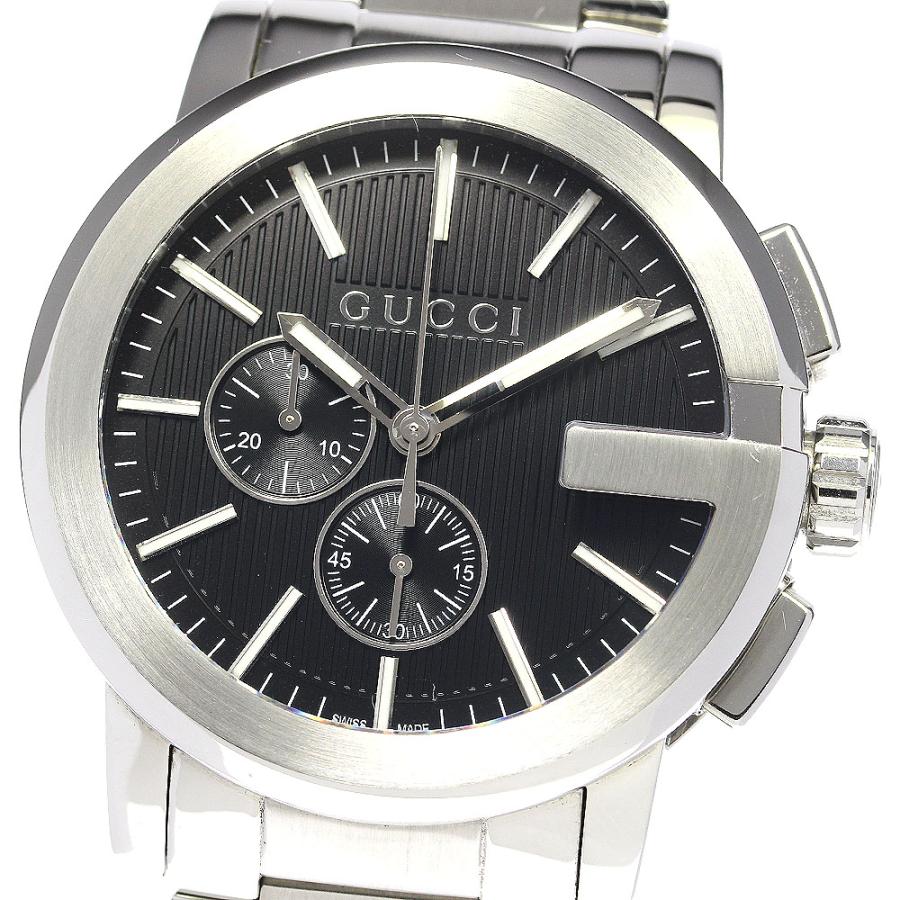 GUCCI グッチ 101.2/YA101204 Gクロノ クォーツ メンズ 美品 箱・保証書付き_783040 : CLOSER Yahoo ...