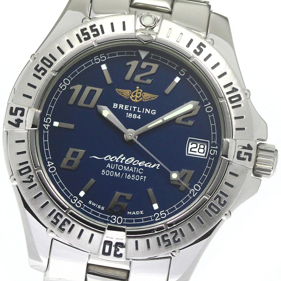 ブライトリング BREITLING A17050 コルトオーシャン デイト 自動巻き メンズ 良品 _783479【ev10 ...
