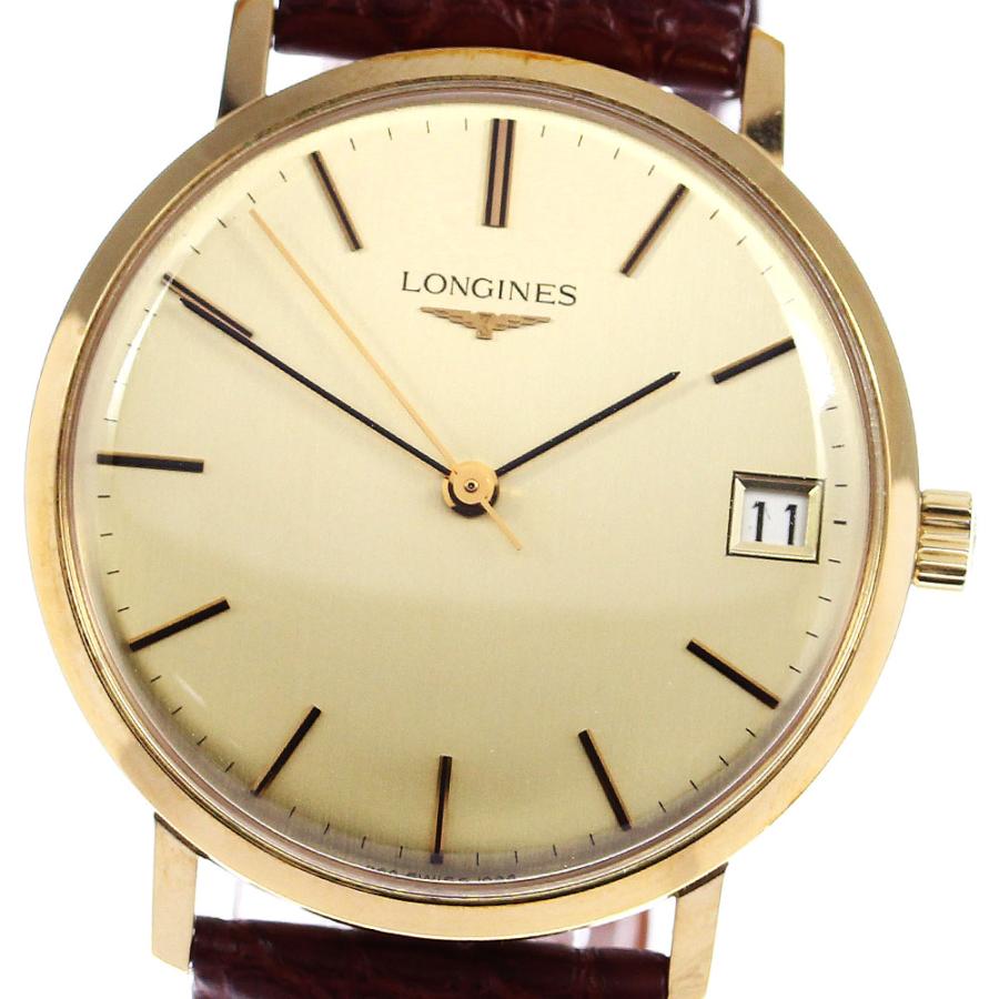 LONGINES ロンジン ラウンド デイト Cal.6952 手巻き メンズ _783491 : CLOSER Yahoo!ショップ - 通販 - Yahoo!ショッピング
