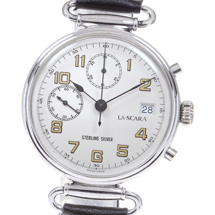 ラ・スカラ LA-SCARA バルジュー7765 デイト クロノグラフ 手巻き メンズ _784606 : 784606 : CLOSER Yahoo!ショップ - 通販 - Yahoo!ショッピング