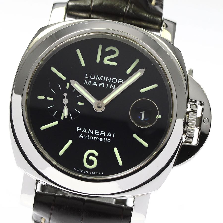 OFFICINE PANERAI パネライ PAM00104 ルミノールマリーナ スモールセコンド 自動巻き メンズ 箱・保証書付き ...