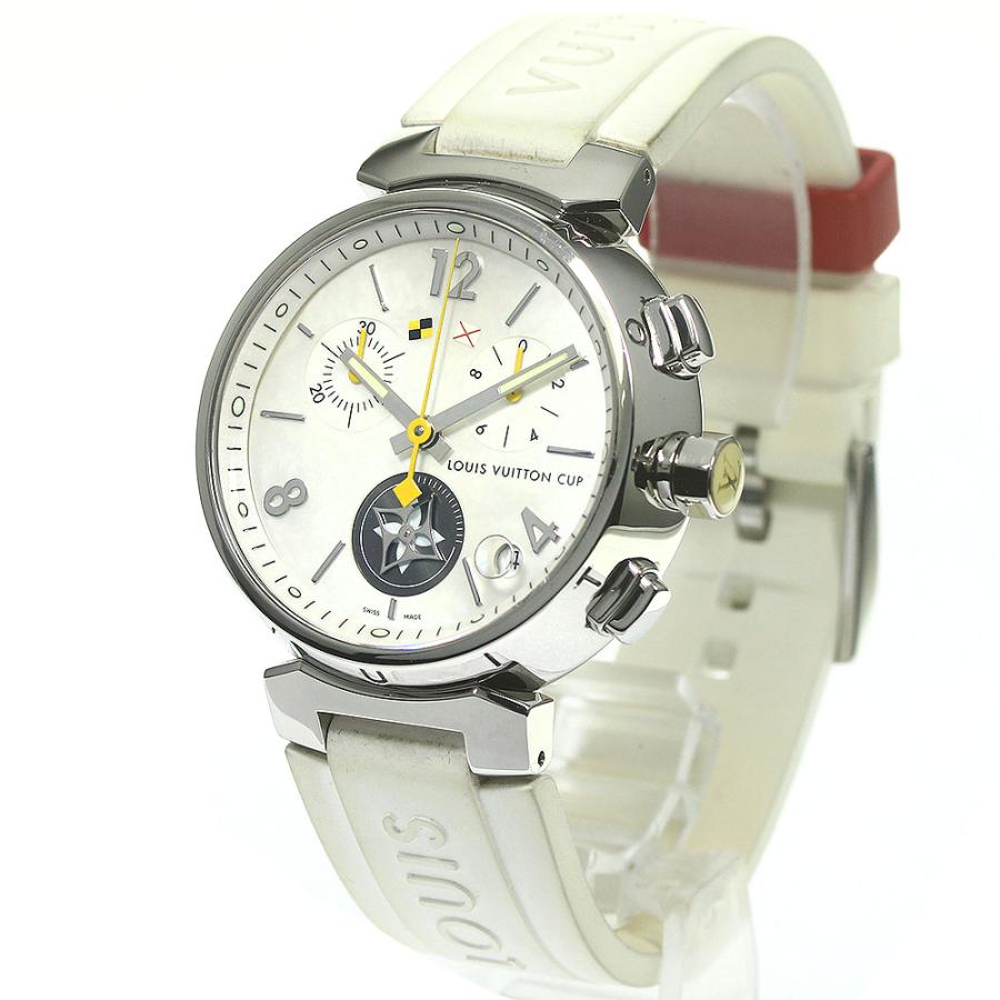ベルト訳あり ルイ・ヴィトン LOUIS VUITTON Q11BA タンブール ラブリーカップ クロノグラフ クォーツ メンズ 内箱・保証書 ...