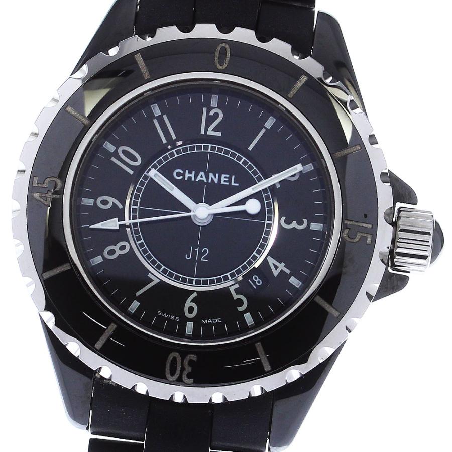 CHANEL（シャネル） CHANEL H0682 J12 黒セラミック デイト クォーツ レディース 箱・保証書付き_790319 ...