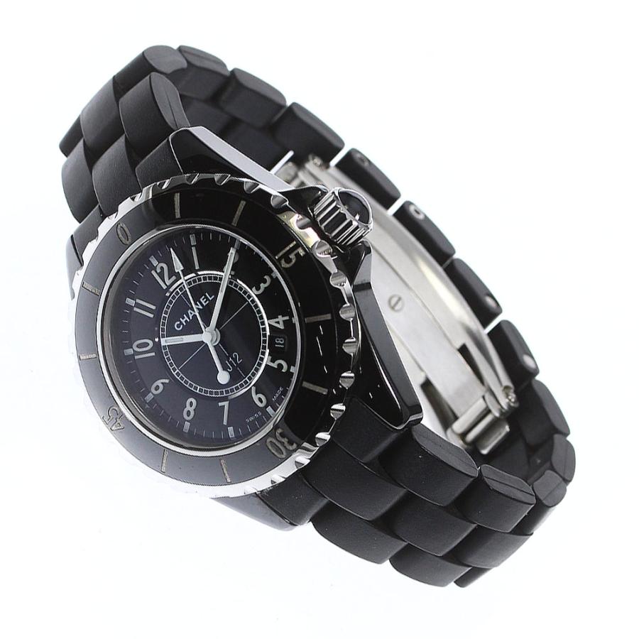 CHANEL（シャネル） CHANEL H0682 J12 黒セラミック デイト クォーツ レディース 箱・保証書付き_790319 ...