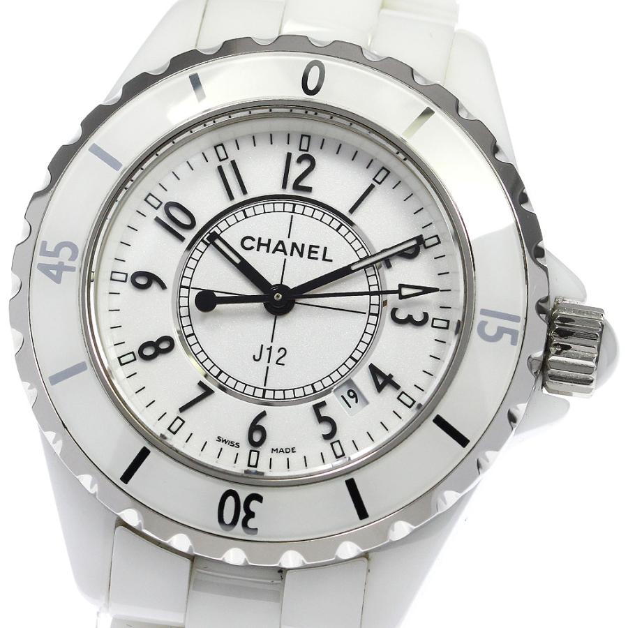 CHANEL（シャネル） CHANEL H0968 J12 33mm 白セラミック デイト クォーツ レディース 保証書付き_790865 ...