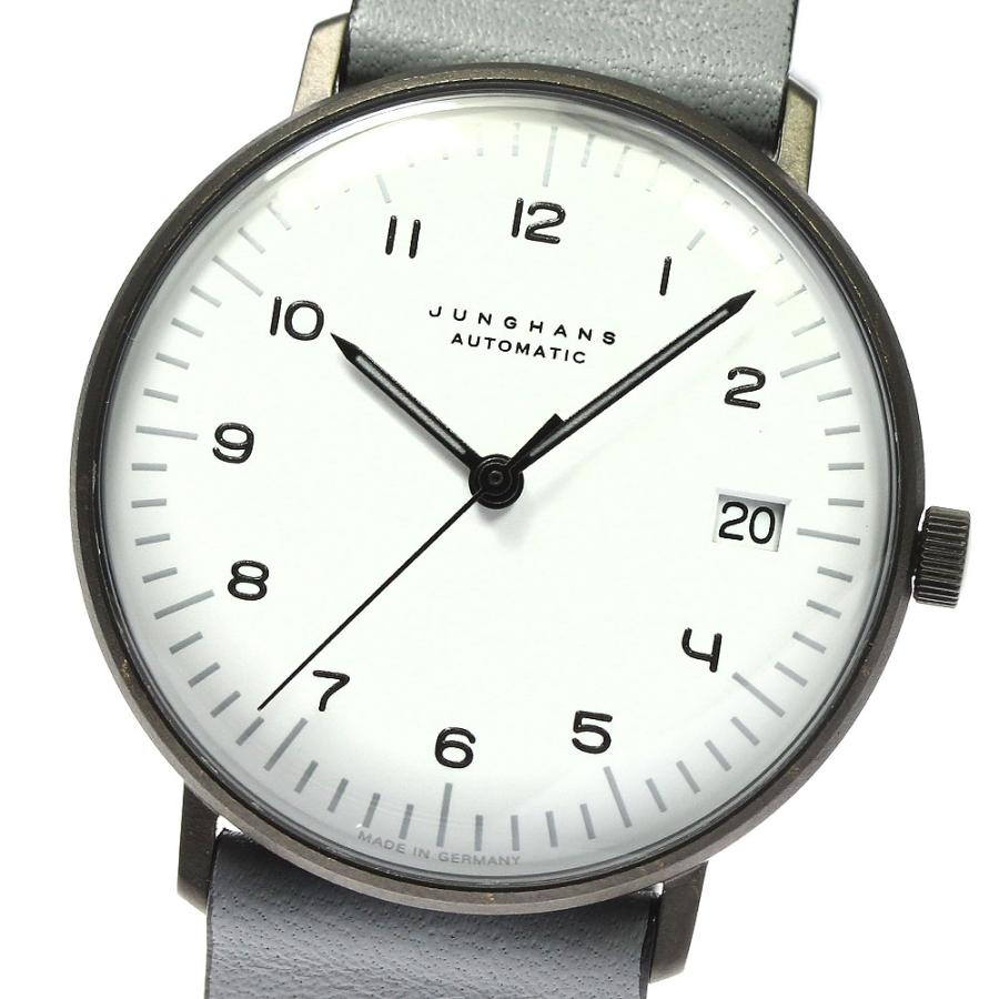 Junghans 訳あり ユンハンス JUNGHANS 027/4006.04 マックスビル スモール オートマティック デイト 自動巻き 男女兼用 箱・保証書付き_791206 ...