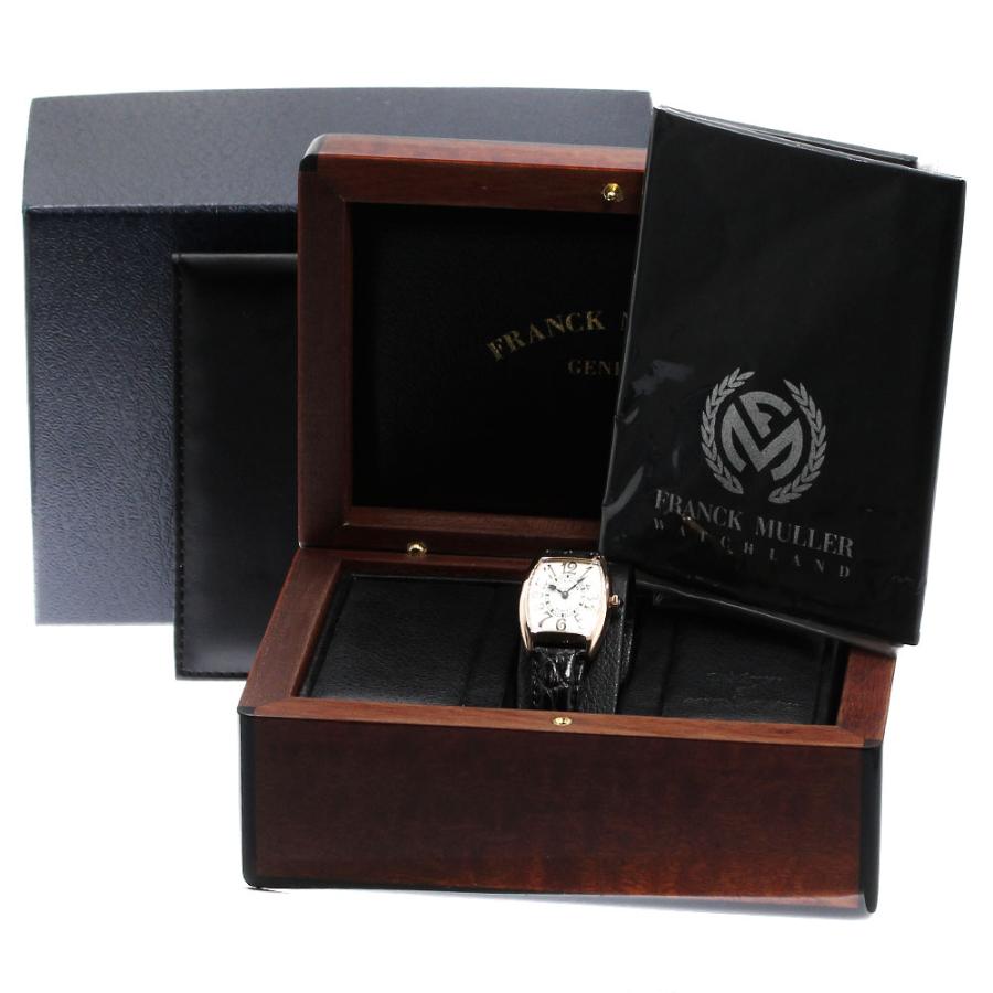 フランクミュラー FRANCK MULLER 1752QZREL トノー カーベックス レリーフ K18PG クォーツ レディース 良品 箱 ...