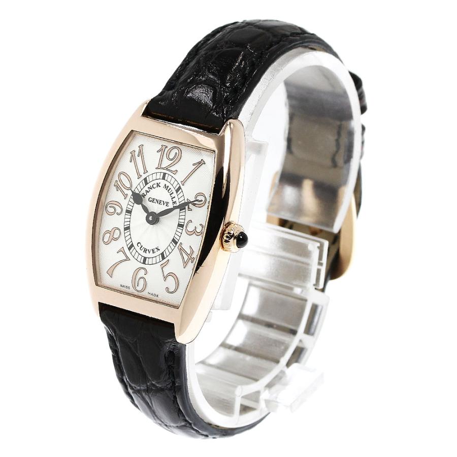 フランクミュラー FRANCK MULLER 1752QZREL トノー カーベックス レリーフ K18PG クォーツ レディース 良品 箱 ...