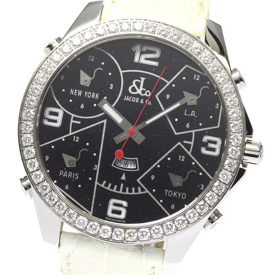JACOB&CO ジェイコブ JC-2D 5タイムゾーン ダイヤベゼル クォーツ メンズ 箱・保証書付き_791663 : CLOSER ...