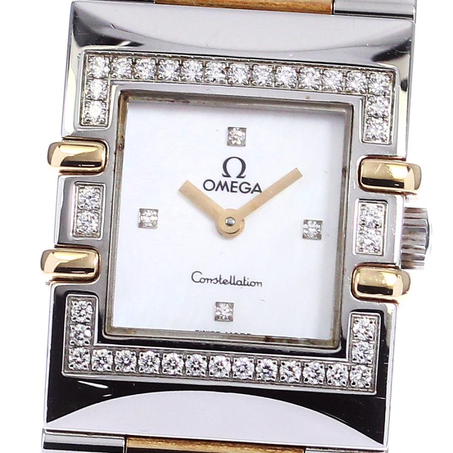 OMEGA オメガ 1335.76 コンステレーション カレ ダイヤベゼル 4Pダイヤ クォーツ レディース 保証書付き_791960 ...