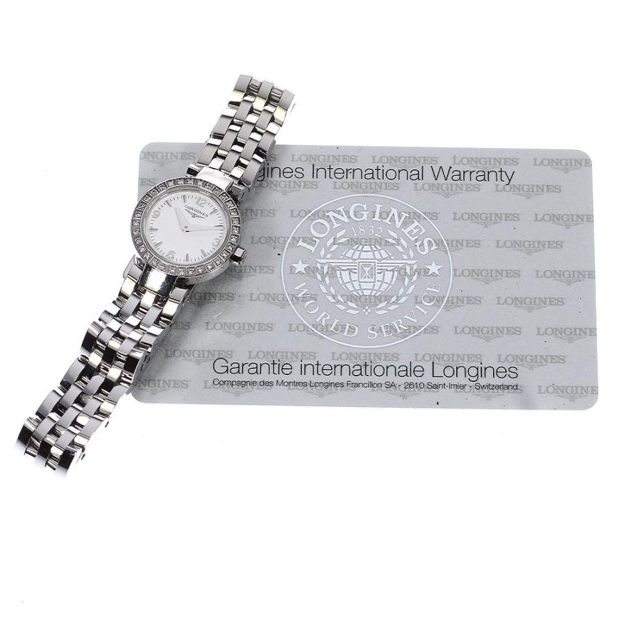 ロンジン LONGINES L5.174.0 ドルチェビータ ダイヤベゼル 10P クォーツ レディース 良品 保証書付き_791972 : ...